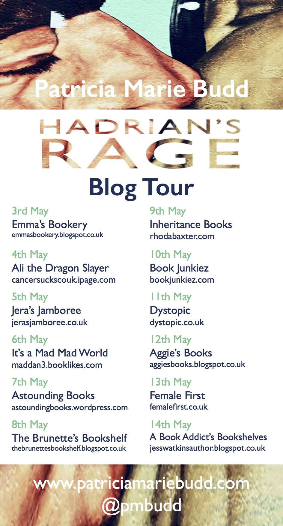 Blog Tour: Hadrian’s Rage by Patricia Marie Budd – DYSTOPIC